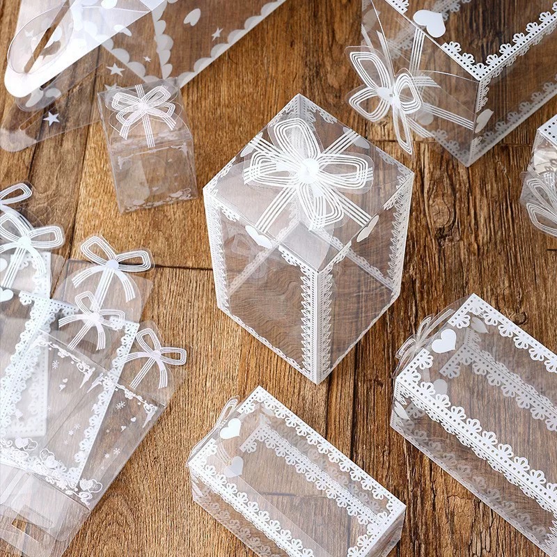 10pcs PVC Acetate Box for Gift Box Wedding Gift Box Giveaway Gift ...