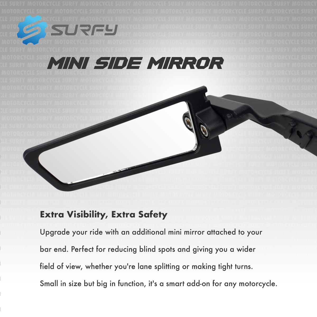 Bar End Winglet Side Mirror 3in1 Aluminum Cast Alloy Fully Adjustable ...