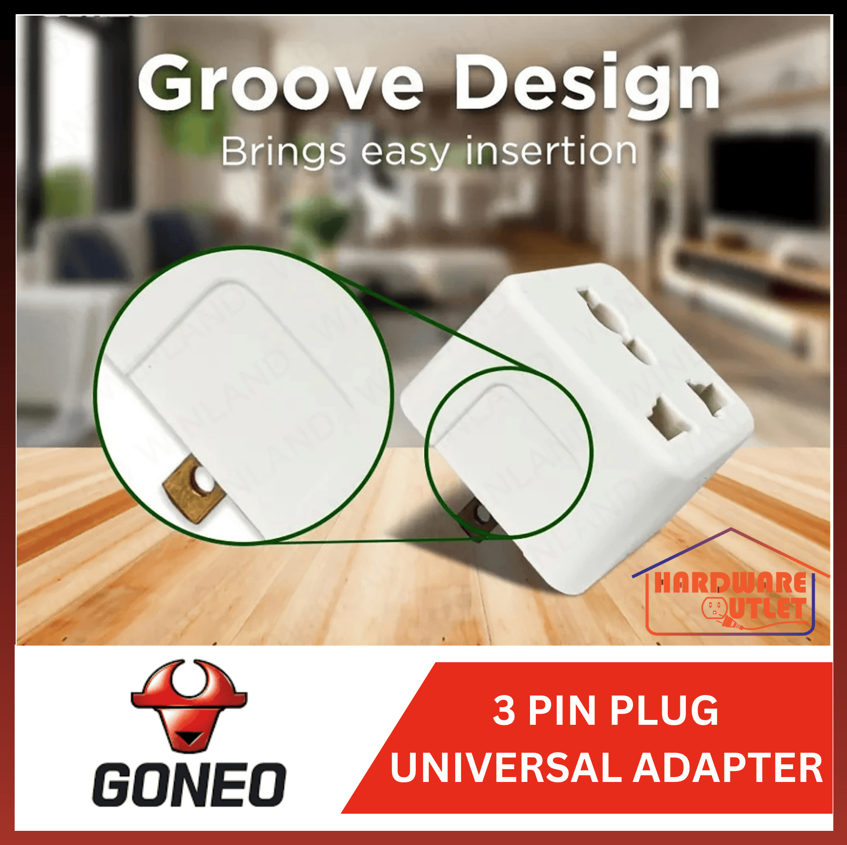 Bull 3 Pin Plug Universal Travel Adapter BZ0010 | Shopee Malaysia