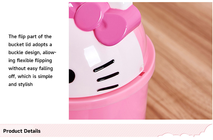 Sanrio Cute Hello Kitty Dustbin Trash Can Rubbish Bin Garbage Binsanrio ...