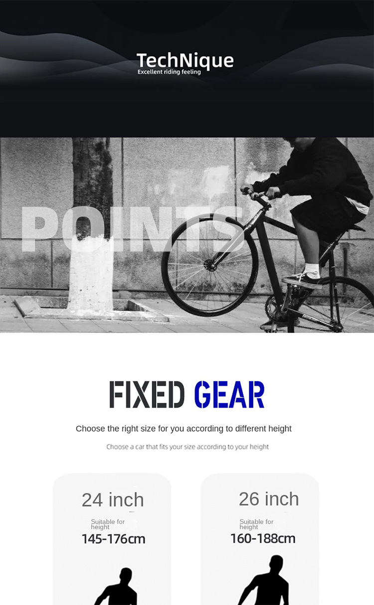 LUANDA Fixie Bike Mountain Bike Road Bike 26 inch bike MTB Cycling Bike ...