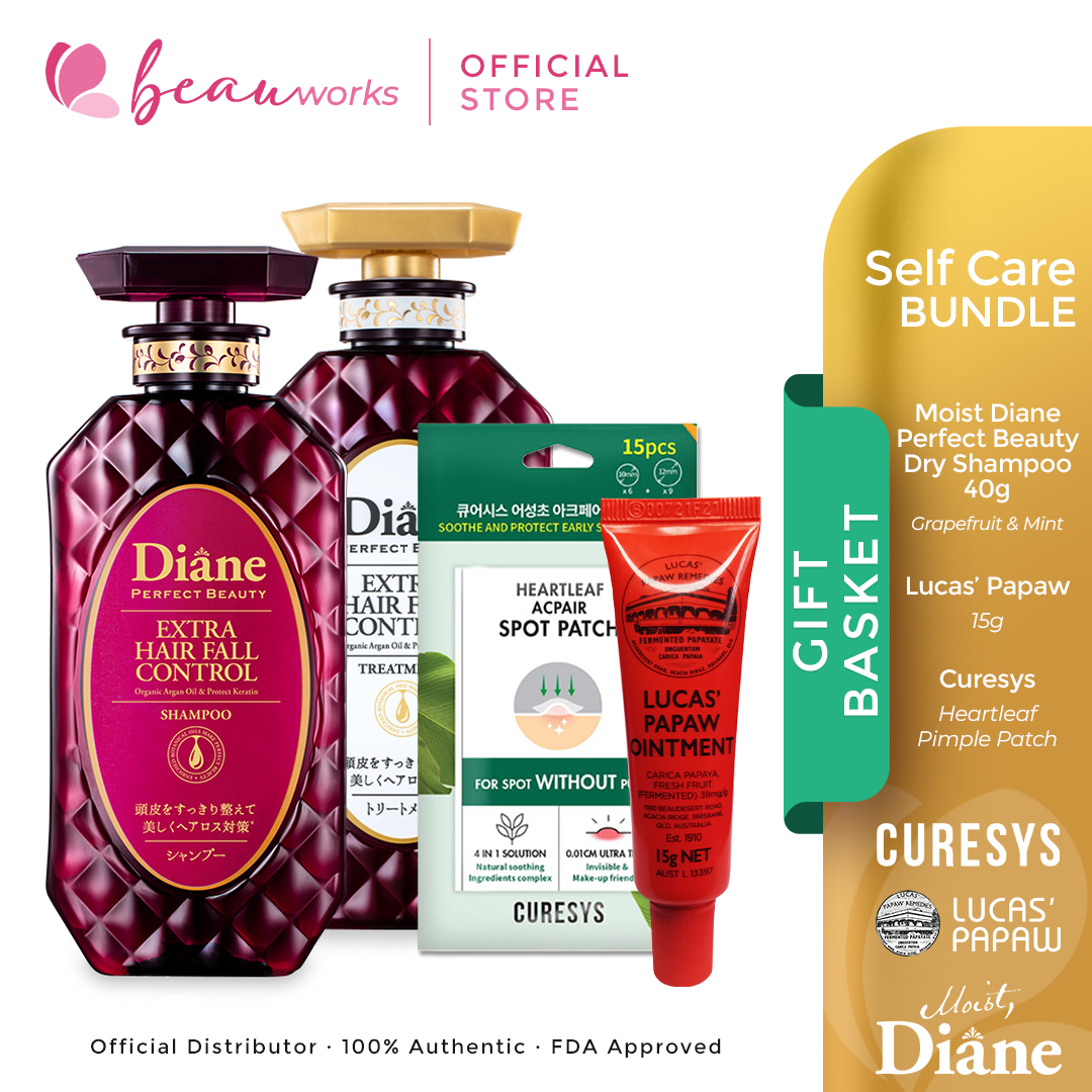 Self Care Bundle - Moist Diane Shampoo + Treatment, Curesys HL Pimple ...