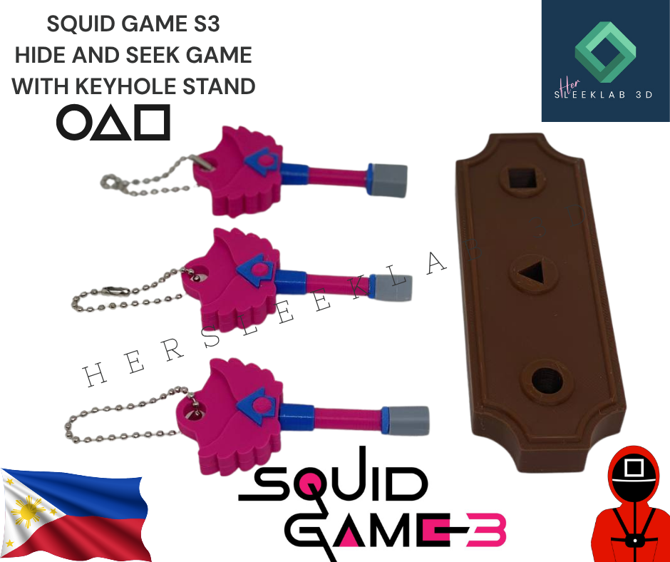 HERSLEEKLAB 3D Printed Squid Game Season 3 Key Set with Exit Lock I ...