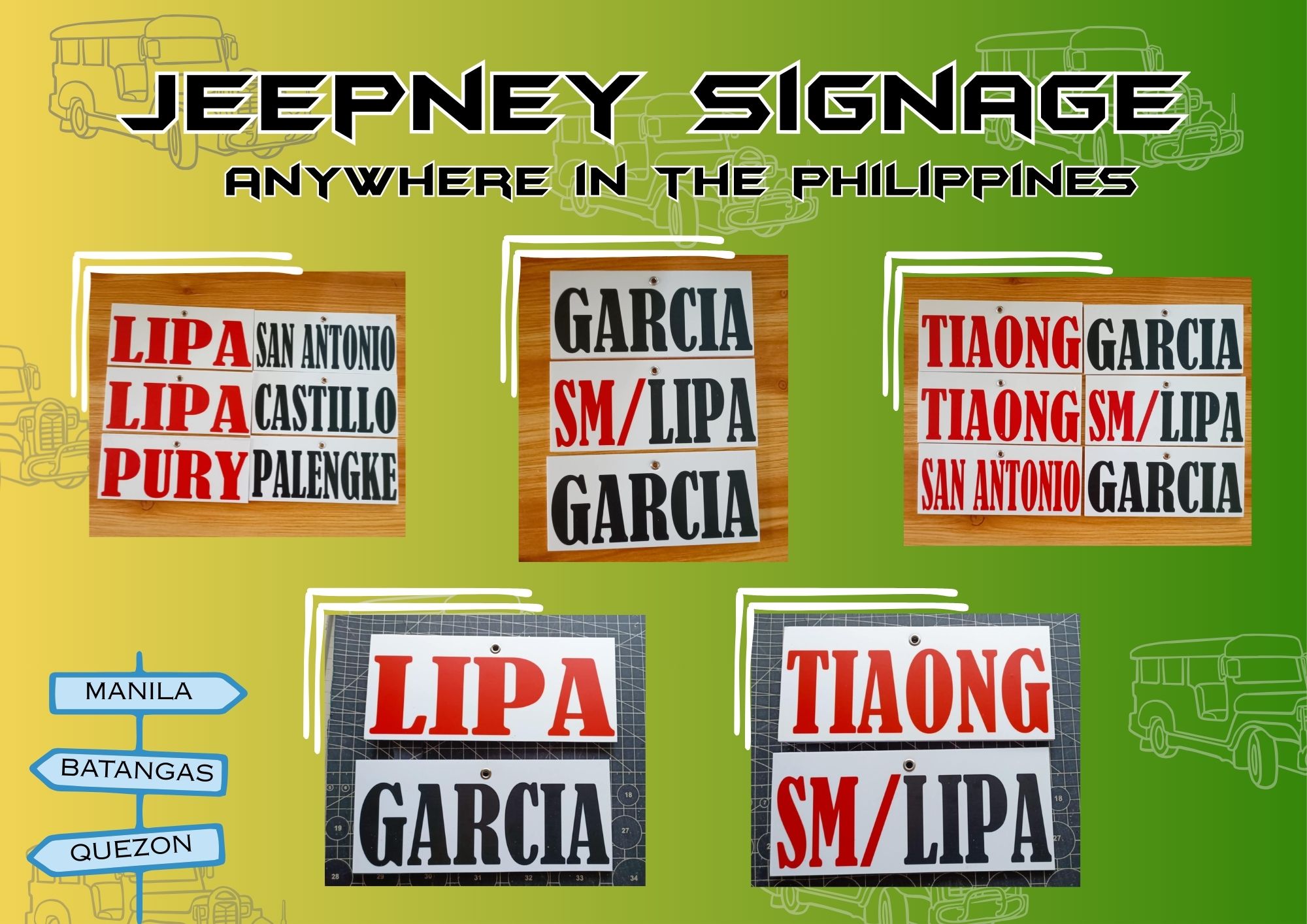 JEPR I JEEPNEY SIGNAGE I SINTRA BOARD I ANY POINT OF PHILIPPINES I ...