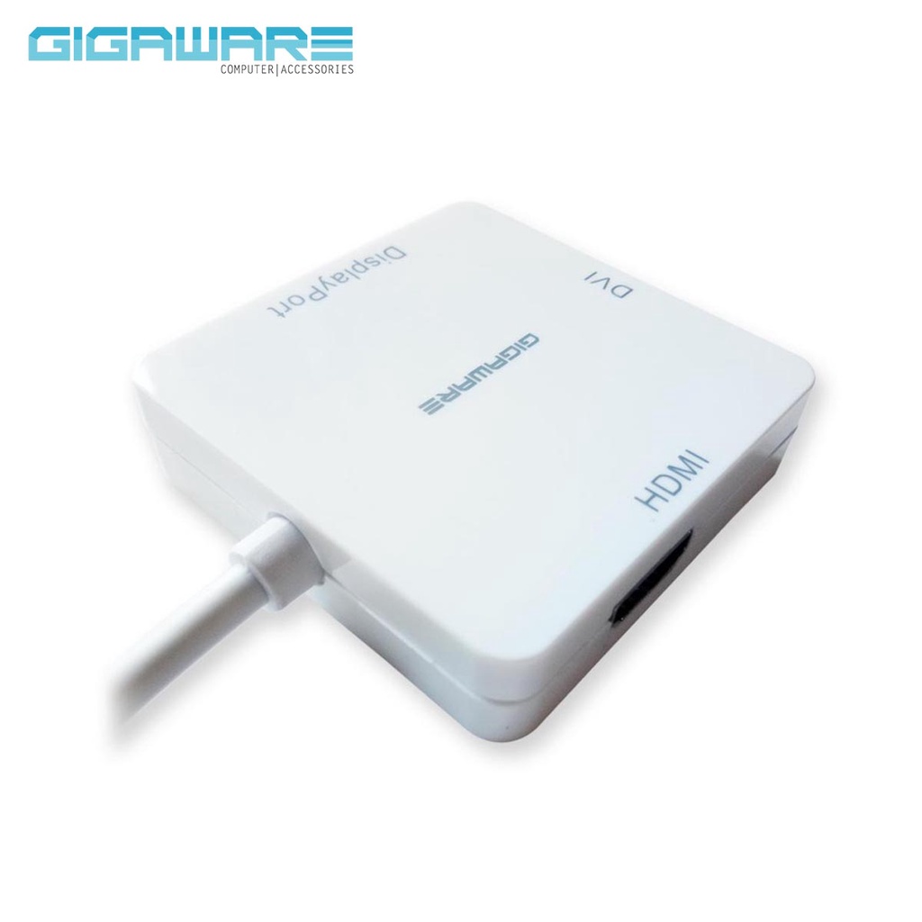 Gigaware Mini DP to VGA DVI HDMI Adapter (White) | Shopee Malaysia