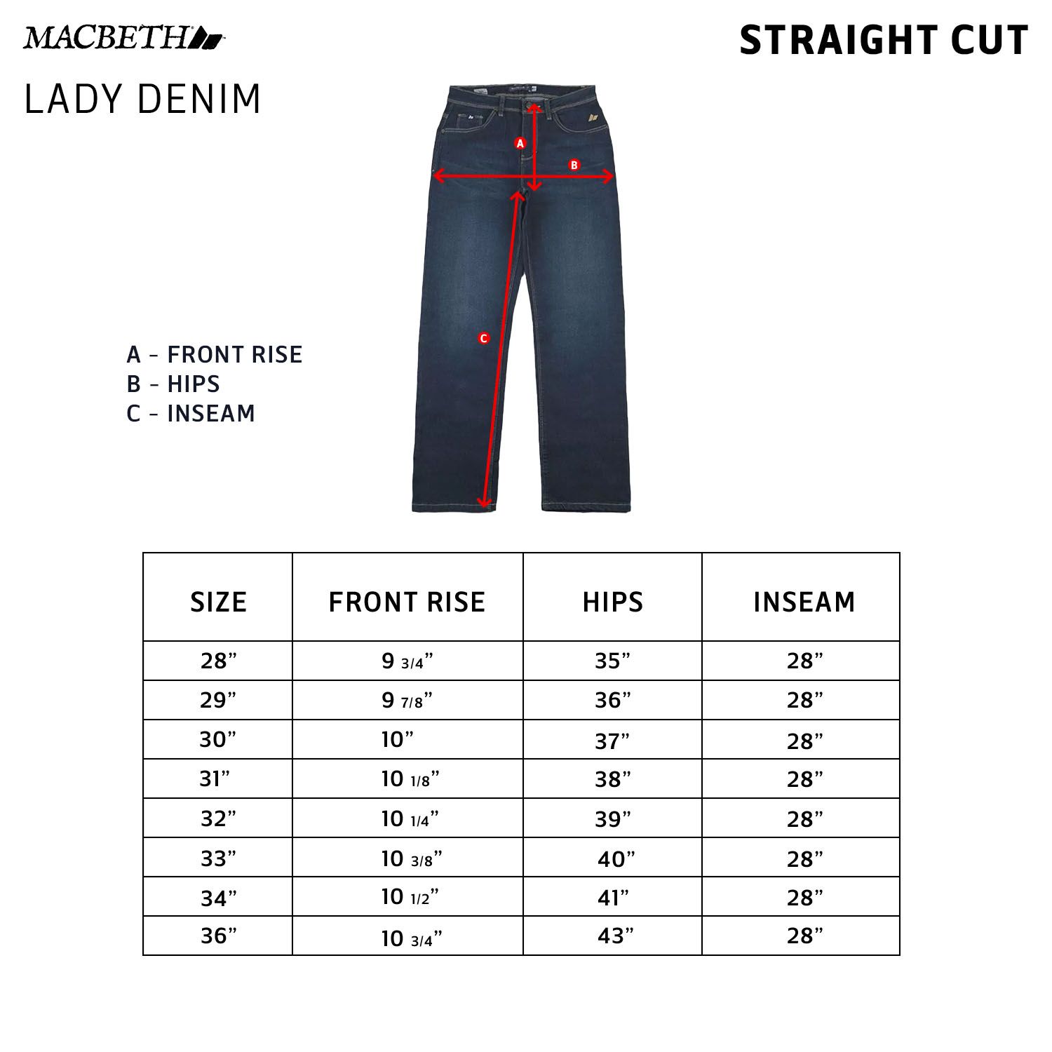 Lady Macbeth Markdown Denim Pants " STRAIGHT CUT " | Shopee Malaysia