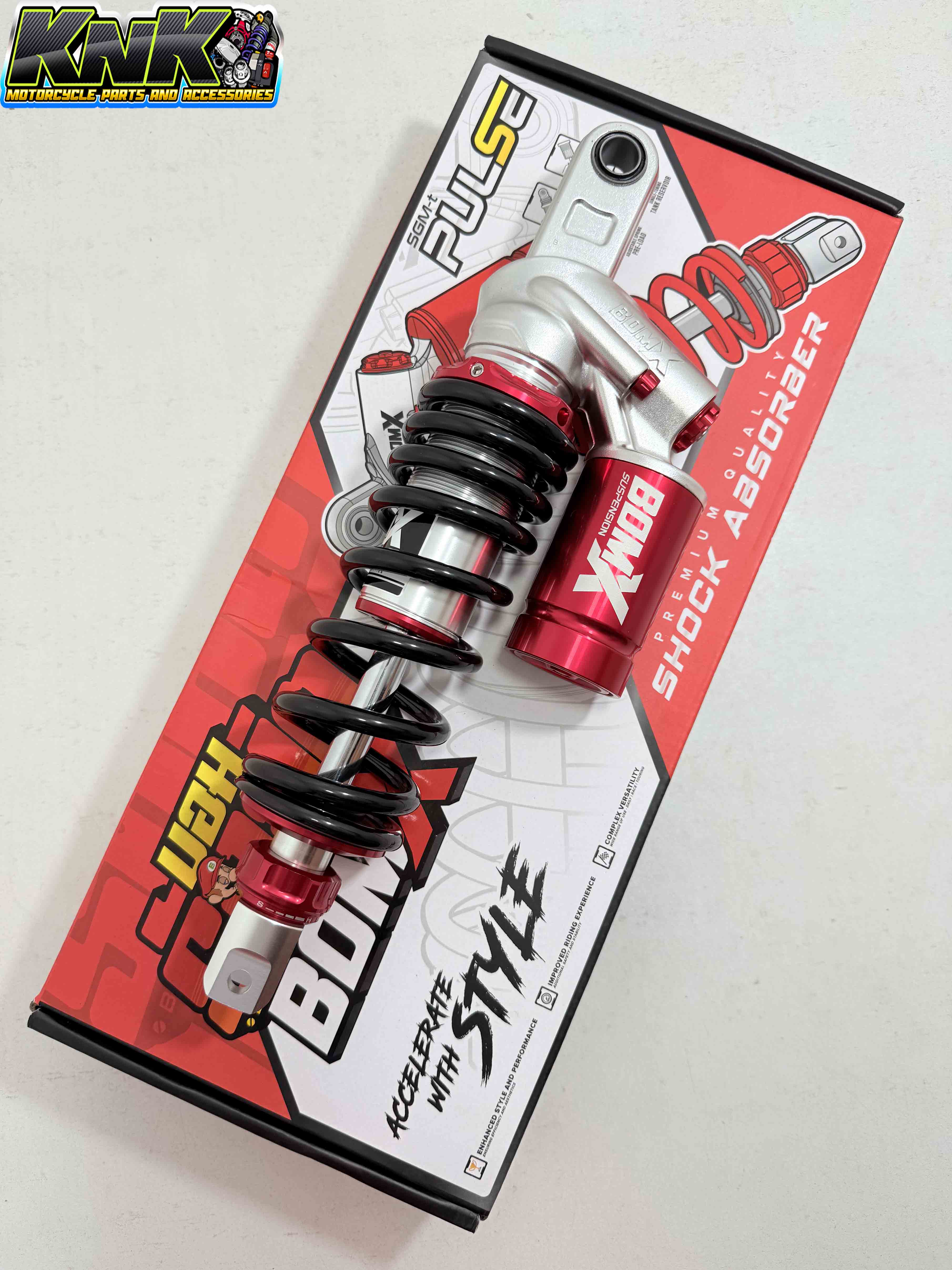 BOM X PULSE SUSPENSION FULLY ADJUSTABLE W/ TANK 330MM FOR HONDA CLICK ...