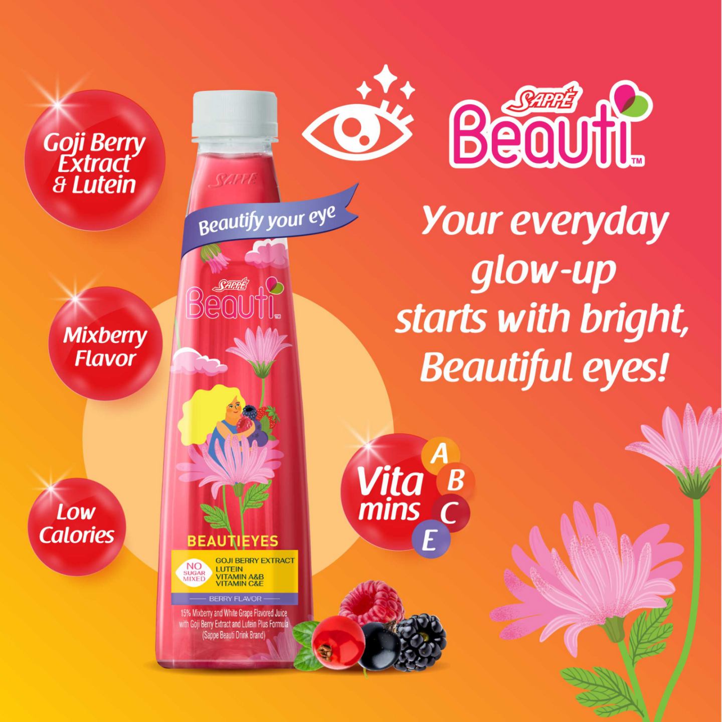Beauti Drink BeautiEyes 360ml X 24 | Shopee Malaysia