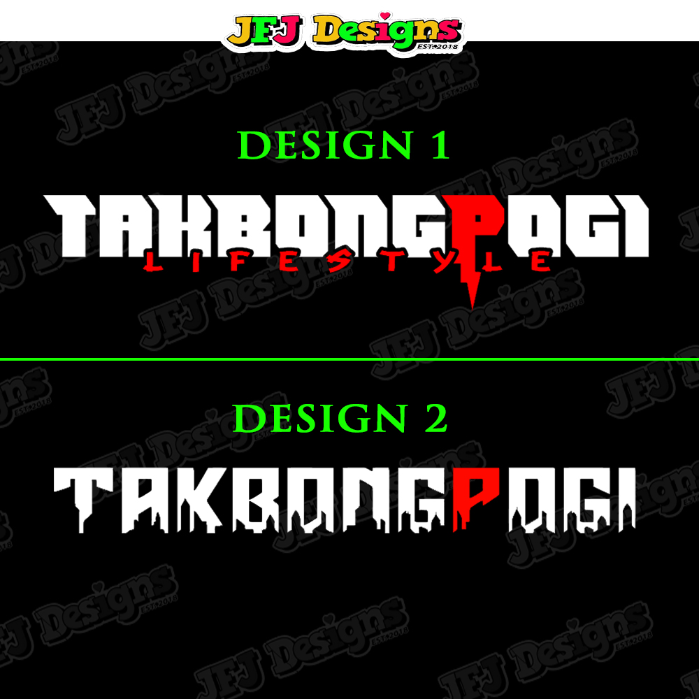 TAKBONG POGI Version 2 design Cutout vinyl sticker | Shopee Malaysia