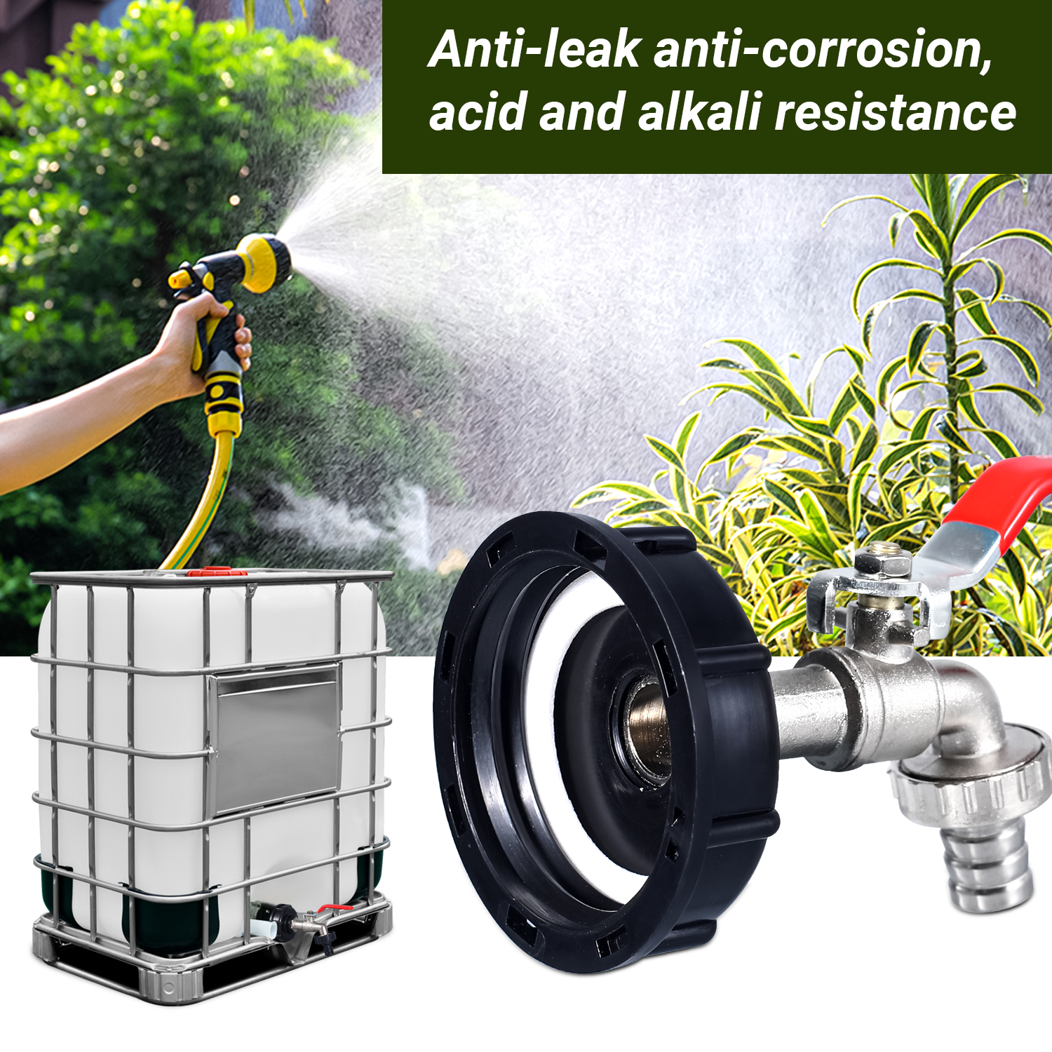 1/2'' 3/4'' 1'' IBC Tank Adaper Ton IBC Tank Connector S60*6 Ibc Water ...