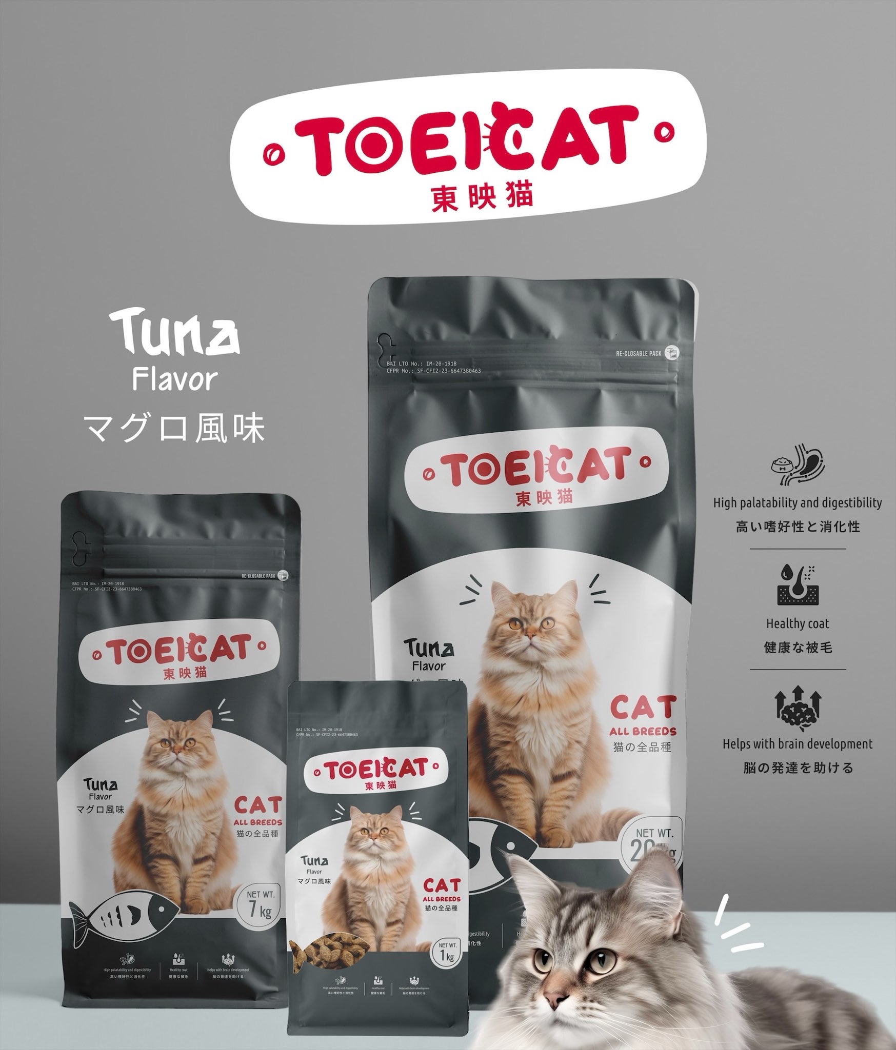 Toei Cat TUNA SALMON PACKAGING 1kg and 50g | All Breeds | La Casa de ...