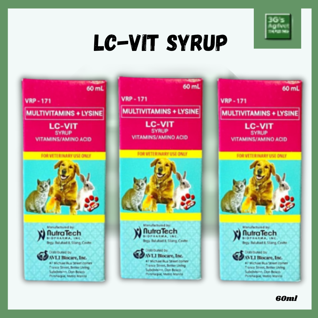 [3G] 3pcs LC-Vit Multivitamins + Lysine, Pet Multivitamins For Cat Dog ...