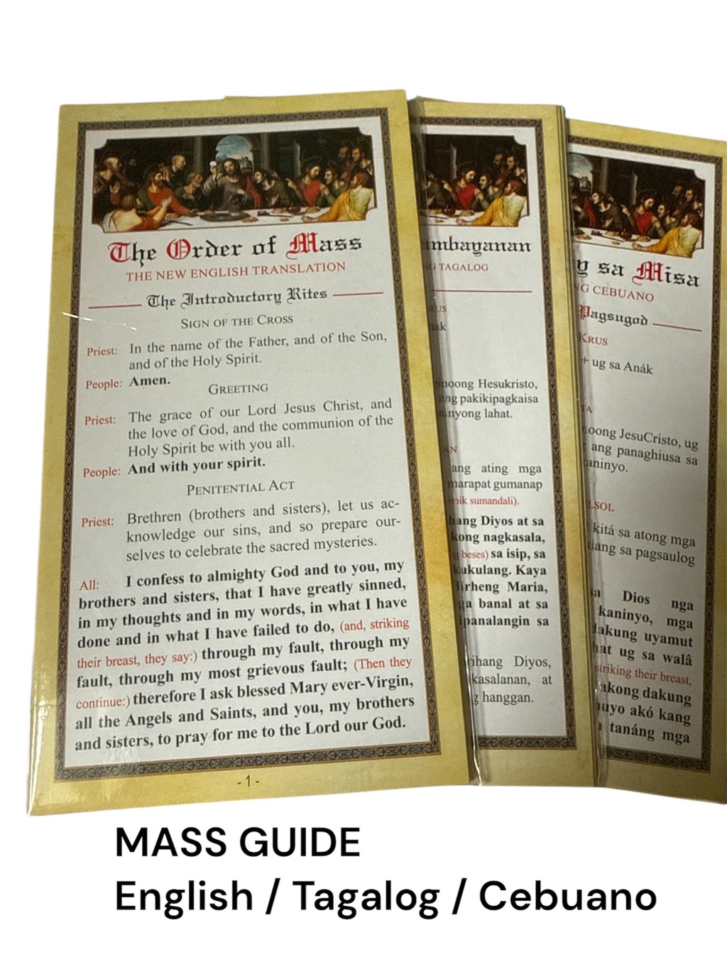 THE ORDER of MASS - Mass Guide (English / Tagalog / Cebuano) 4 x 7.5 inches | Shopee Malaysia