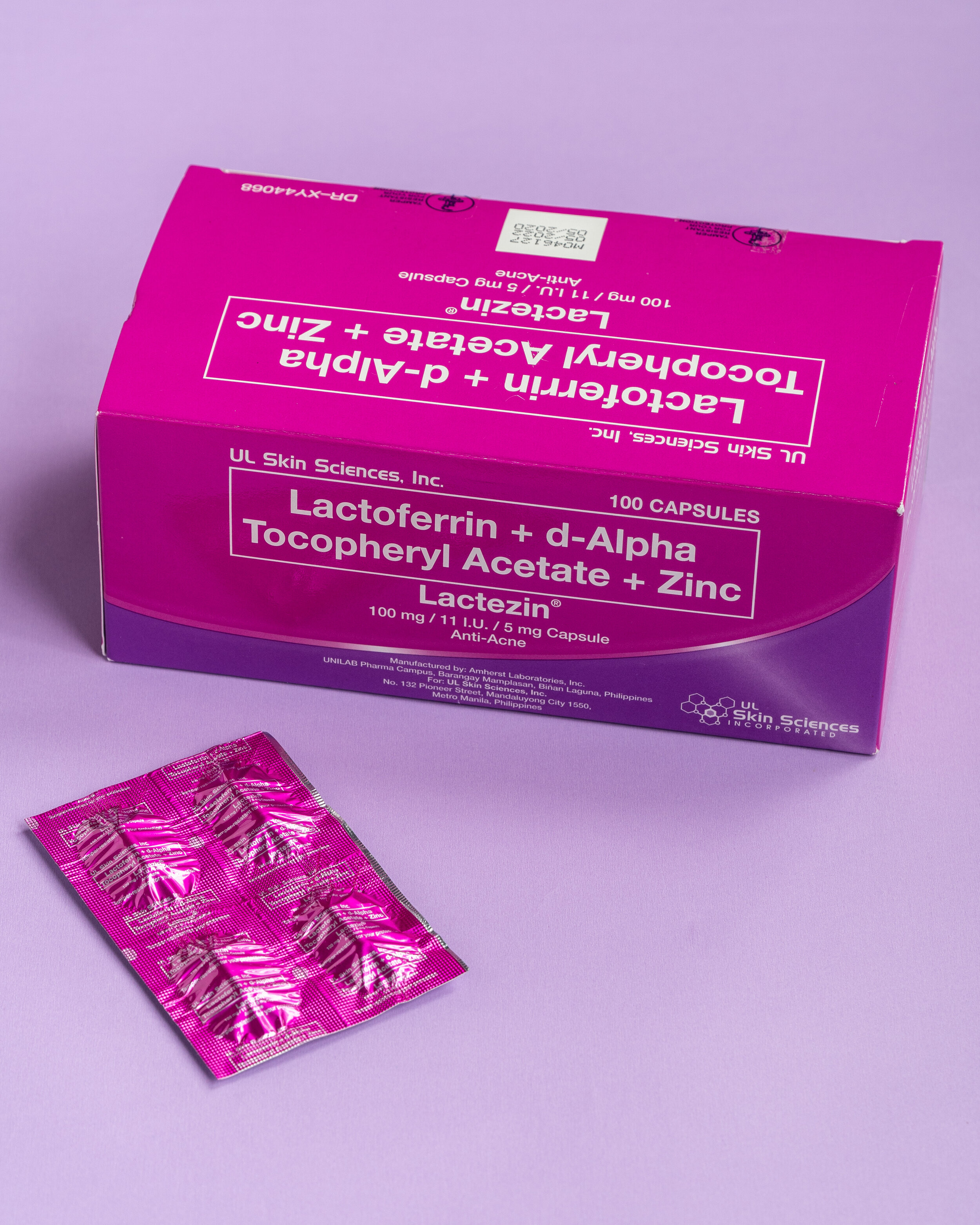 Lactezin Anti-Acne 28 capsules (Lactoferrin + Vitamin E + Zinc ...