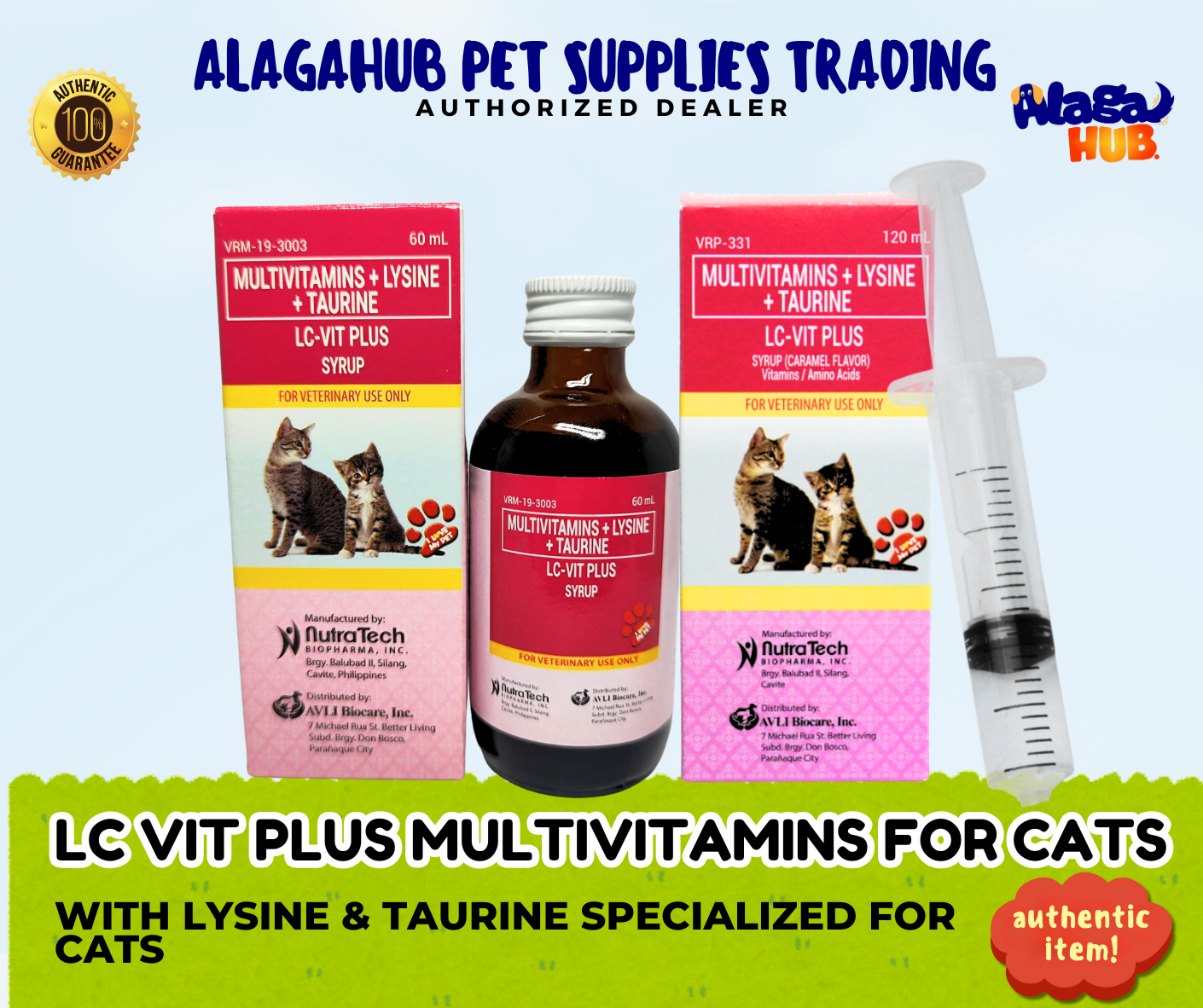 ALAGA LC VIT PLUS FOR CATS LYSINE TAURINE MULTIVITAMINS SUPPLEMENT WITH ...