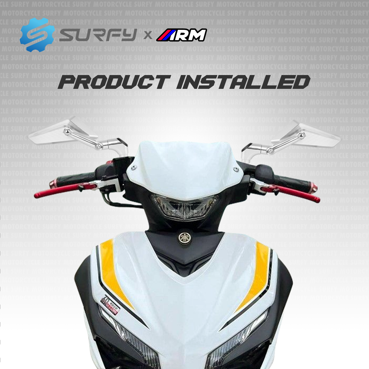 ARM Spike Side Mirror Premium Full CNC Aluminum Adjustable HD Clear ...
