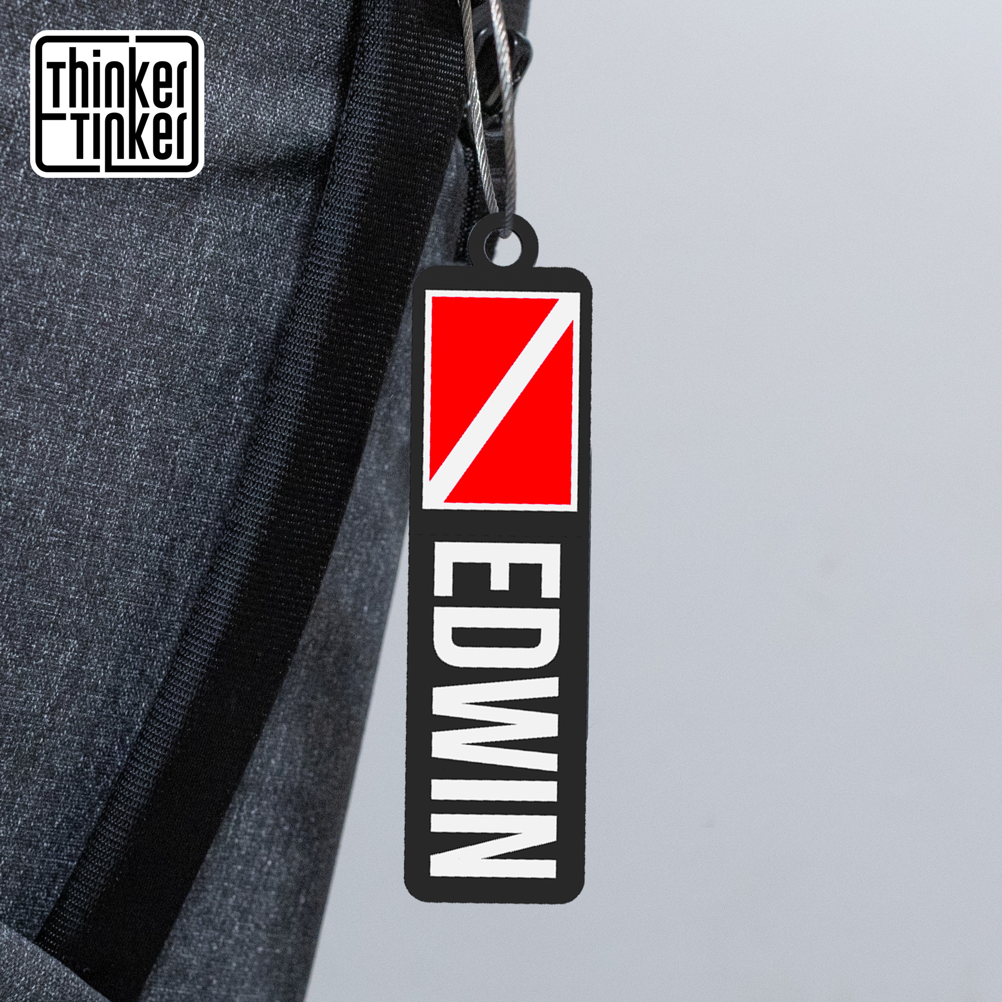 Personalized Scuba Diving Bag Tags, Custom Diver Name Tags, Diver Flag ...
