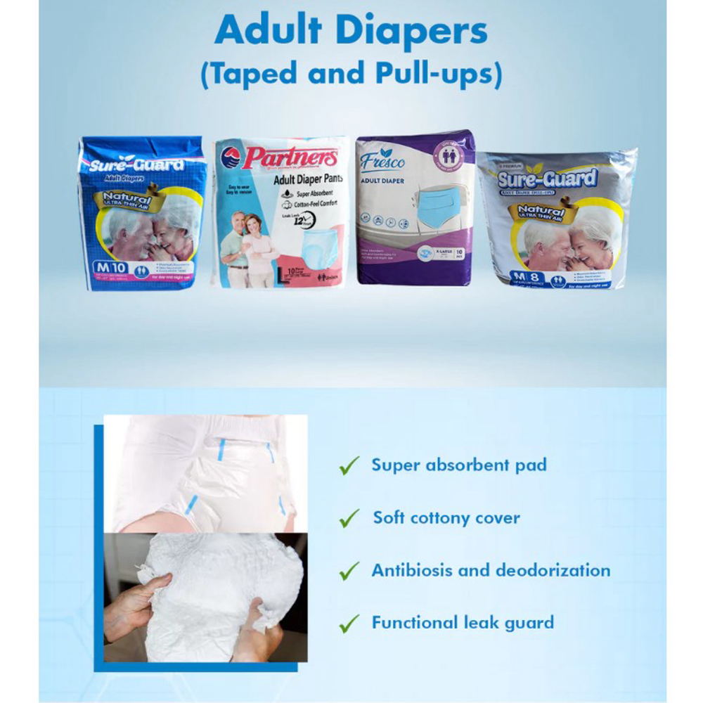 Sure-Guard, Fresco, and Partners Adult Diapers Medical | Shopee Malaysia