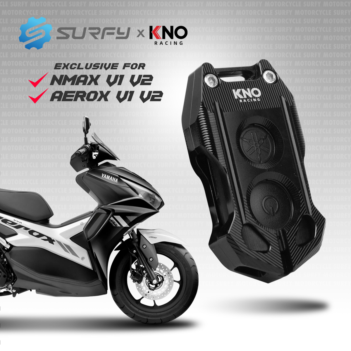 KNO Smart Key Case CNC Key Cover Sports Design For YAMAHA Nmax Aerox v1 ...