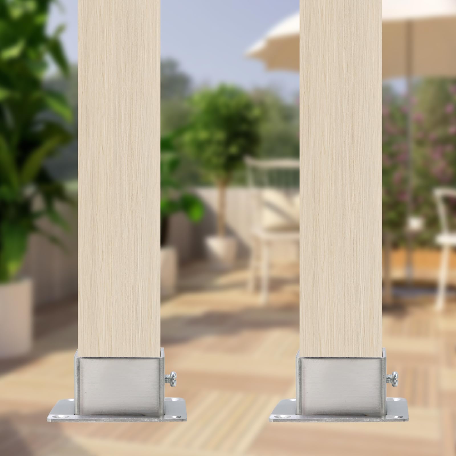 Heavy Duty Stainless Steel Post Bases 50x50mm Anti Corrosion Pipe ...