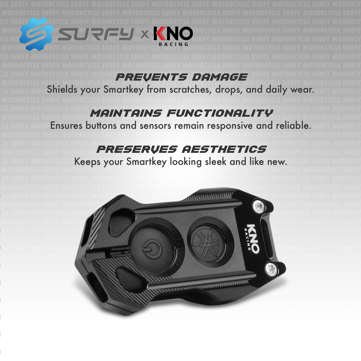 KNO Smart Key Case CNC Key Cover Sports Design For YAMAHA Nmax Aerox v1 ...