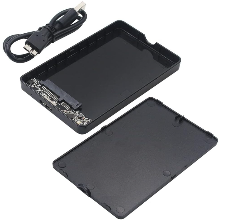 Hard Drive Disk HDD SSD Enclosure External Case Black Tool-Free ...