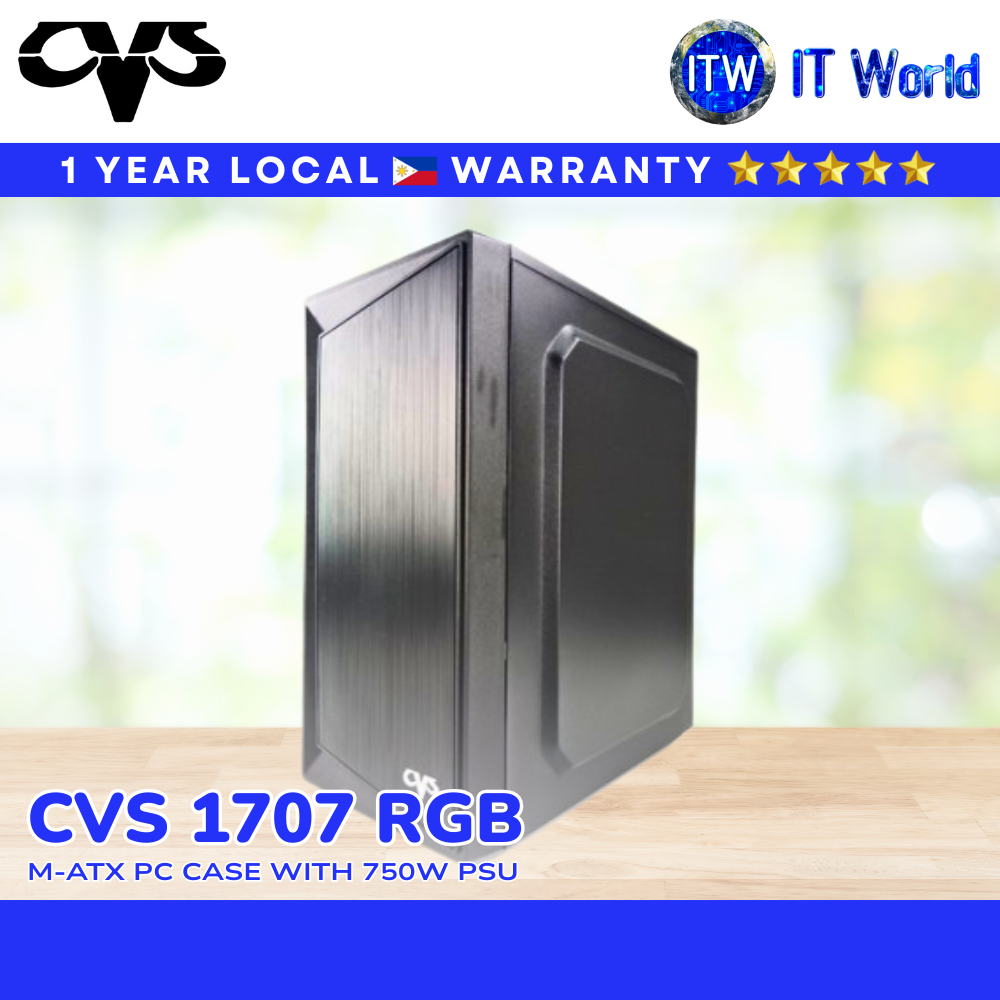 CVS 1707 RGB M-ATX PC Case with 750W PSU (cvs-1707-750w-bk) | itw ...