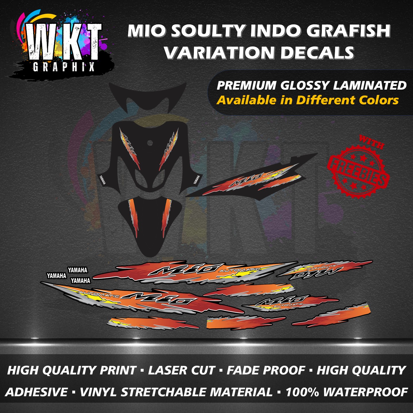 YAMAHA MIO SOULTY INDO GRAFISH VARIATION DECALS STICKER (WATERPROOF ...