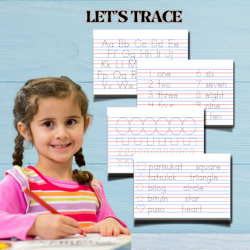 Tracing Pad ( Alphabet Numbers Shapes Name etc) 39 pages | Shopee Malaysia