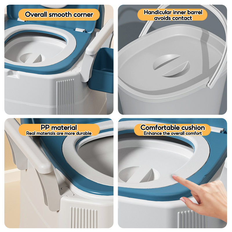 Toilet Bowl Arinola For Adult Portable Mobile Soft Pad Height ...