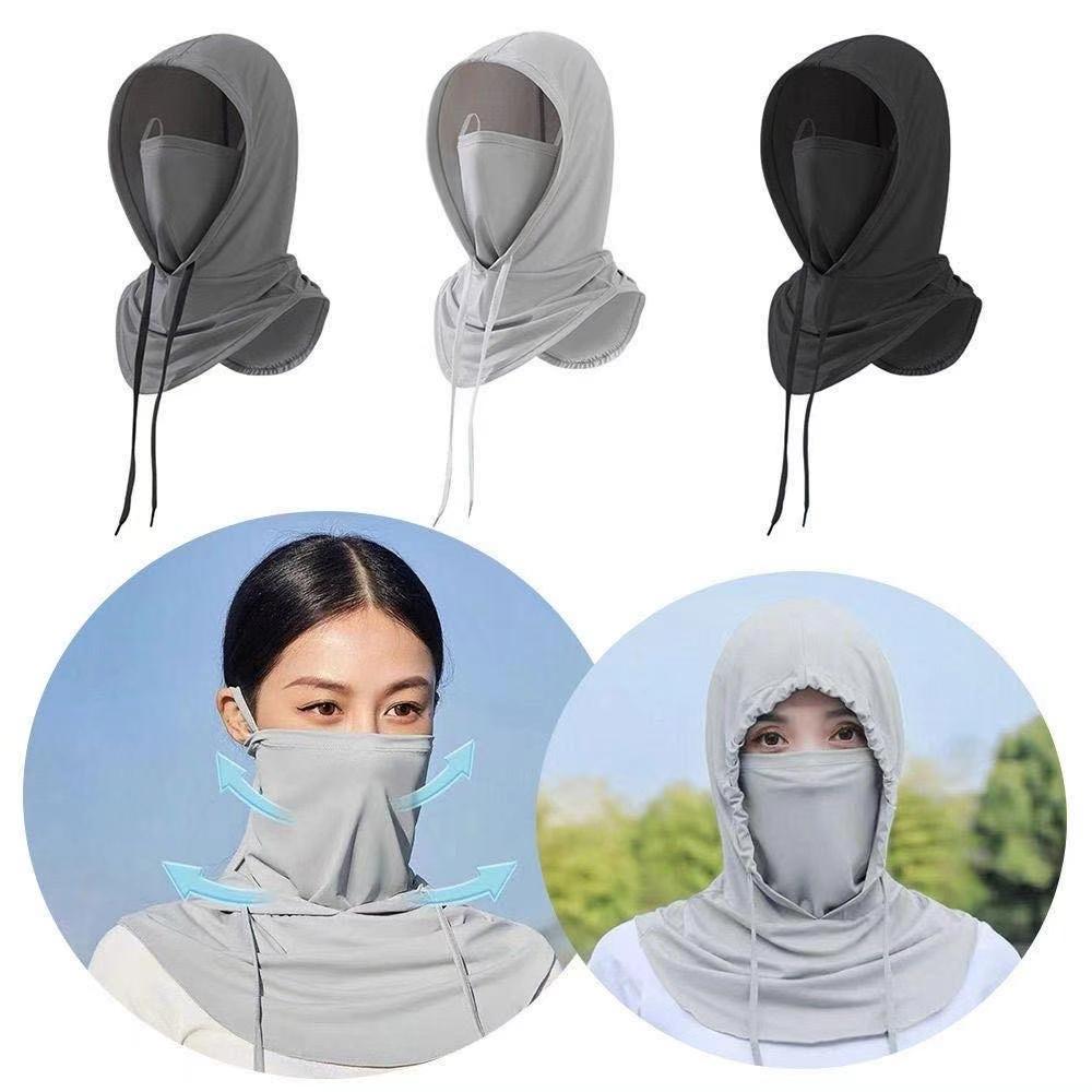 Men's And Women's Ice Silk Sunscreen Cap UV Protection Face Mask Design ...