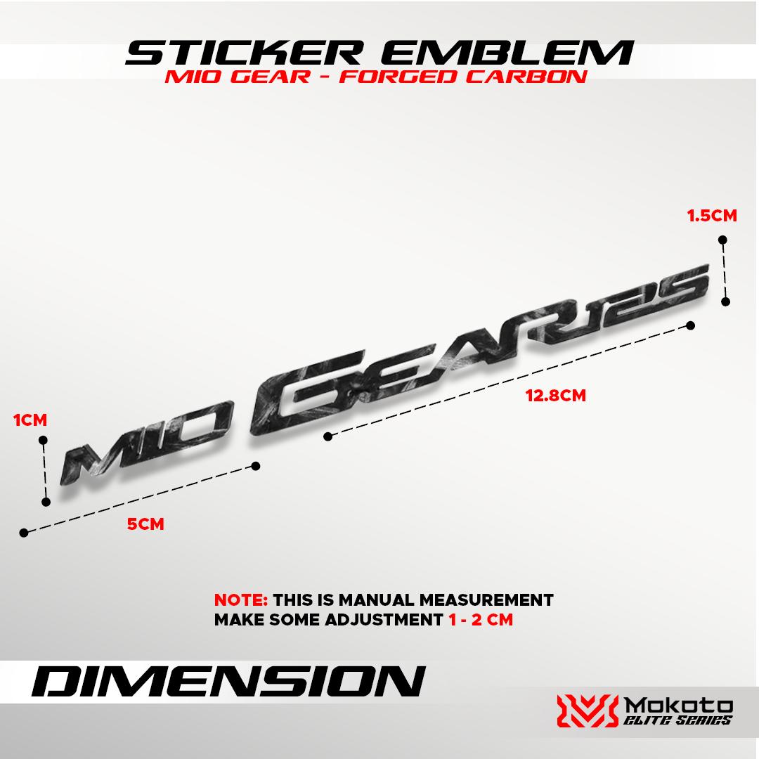 MOKOTO ELITE SERIES MIO GEAR 125 EMBLEM FORGED CARBON / CARBON 3D ...