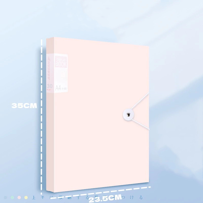 Clear book A4 long file organizer folder presentation document holder ...