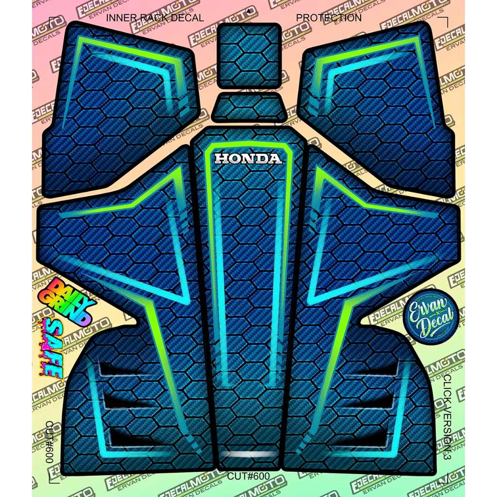 HONDA CLICK VERSION 3 BACK INNER RACK DECALS STICKER | Shopee Malaysia