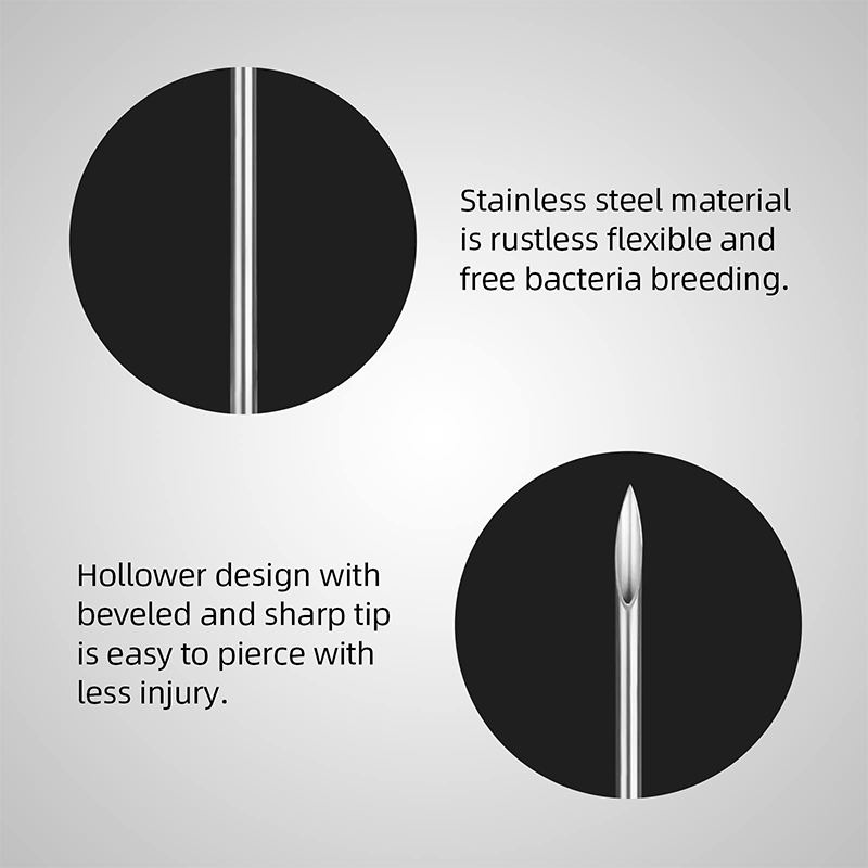 6/9/12mm Cow Nose Piercing Needle Stainless Steel Cow Nose Threading ...