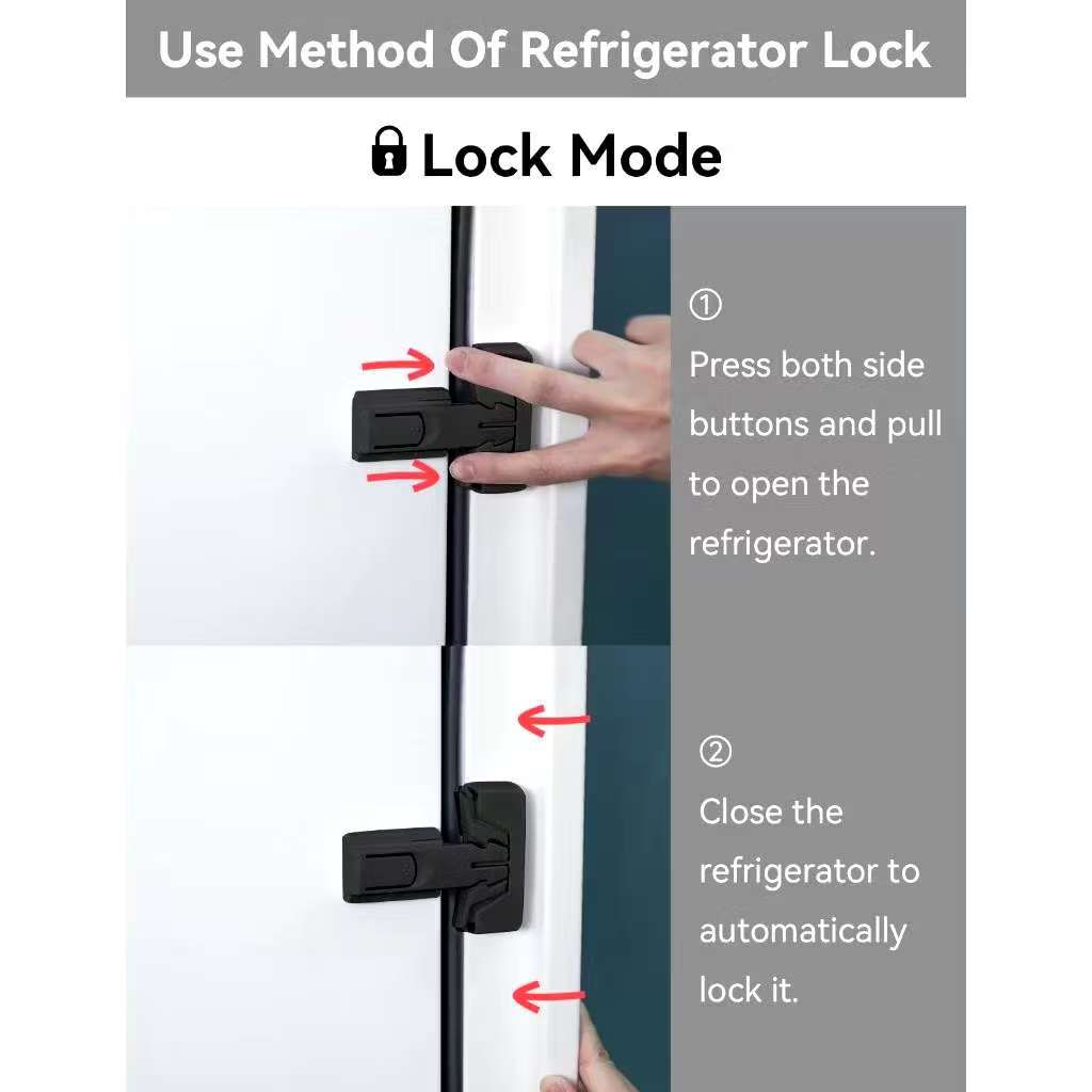 Refrigerator Fridge Freezer Door Lock Child Proof Refrigerator Latch ...