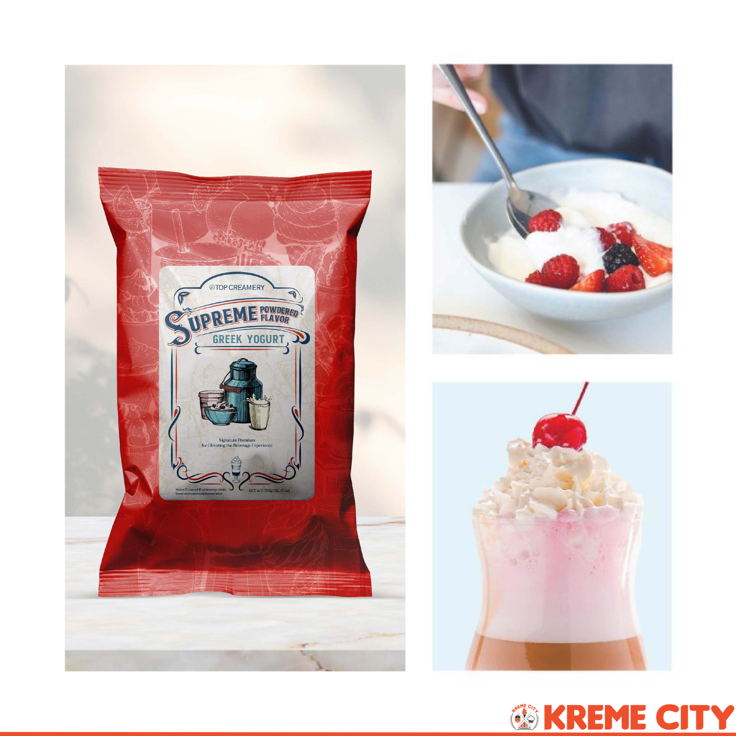 TOP Creamery Supreme Series Greek Yogurt Powdered Flavor Beverage ...