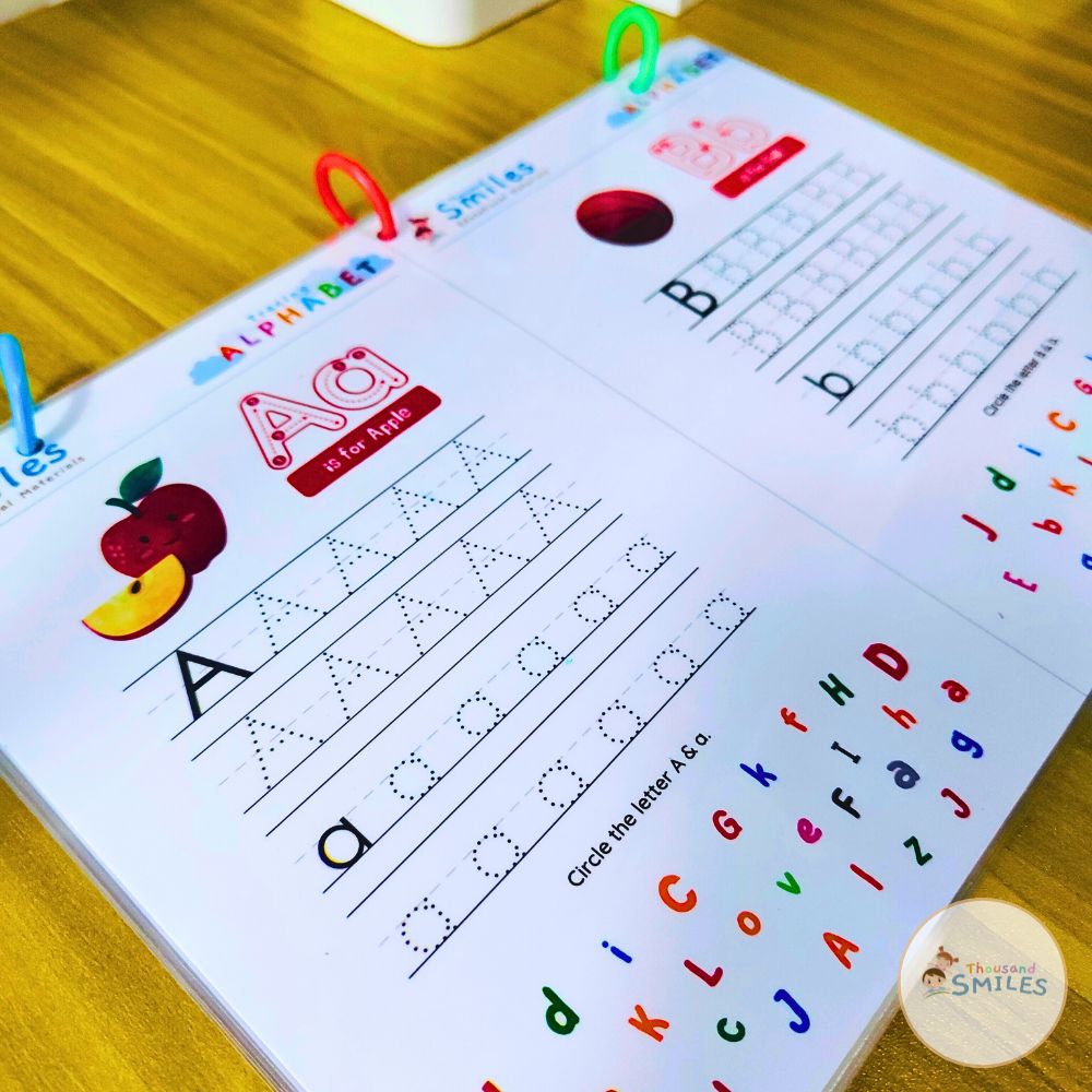 Thousand Smiles Tracing workbook for kids Alphabet Letters ABC ...