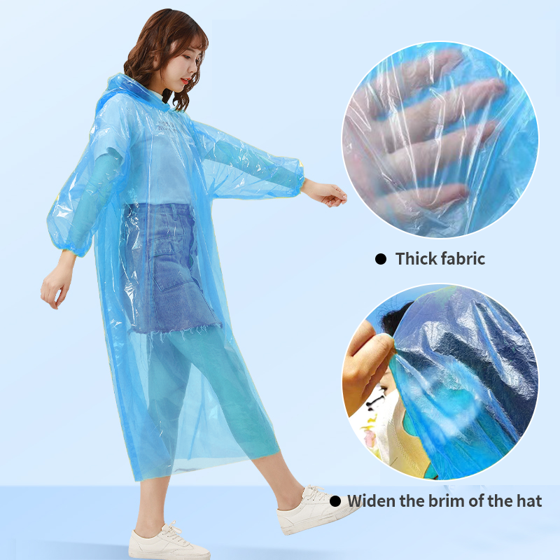 20 Packs Card Raincoat Disposable Portable Raincoat Whole Body Rain ...