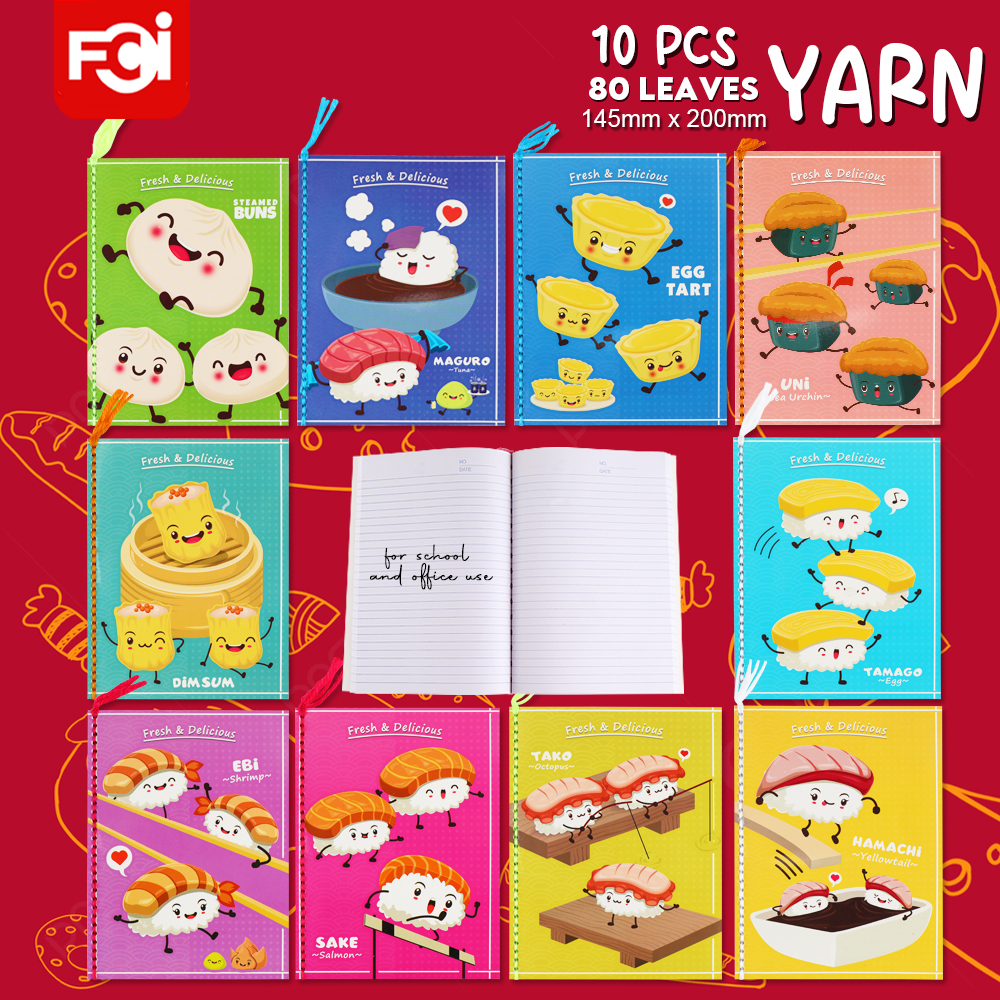 FCI Spiral Notebooks (w/YARN) New Floral/Moto Extreme Designs 80 ...
