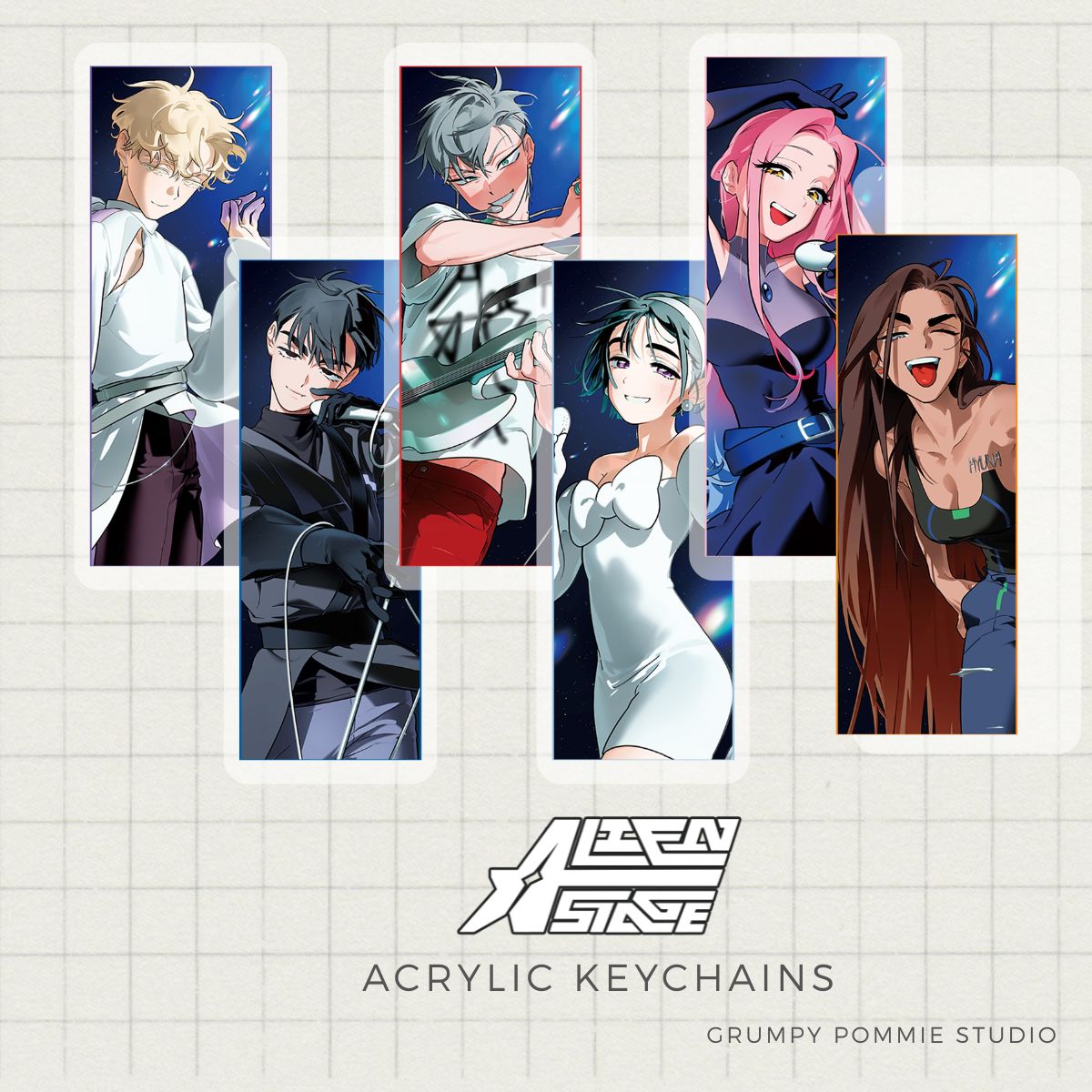 ALIEN STAGE x GRATTE Collection - Photocards - Keychains - Pins ...