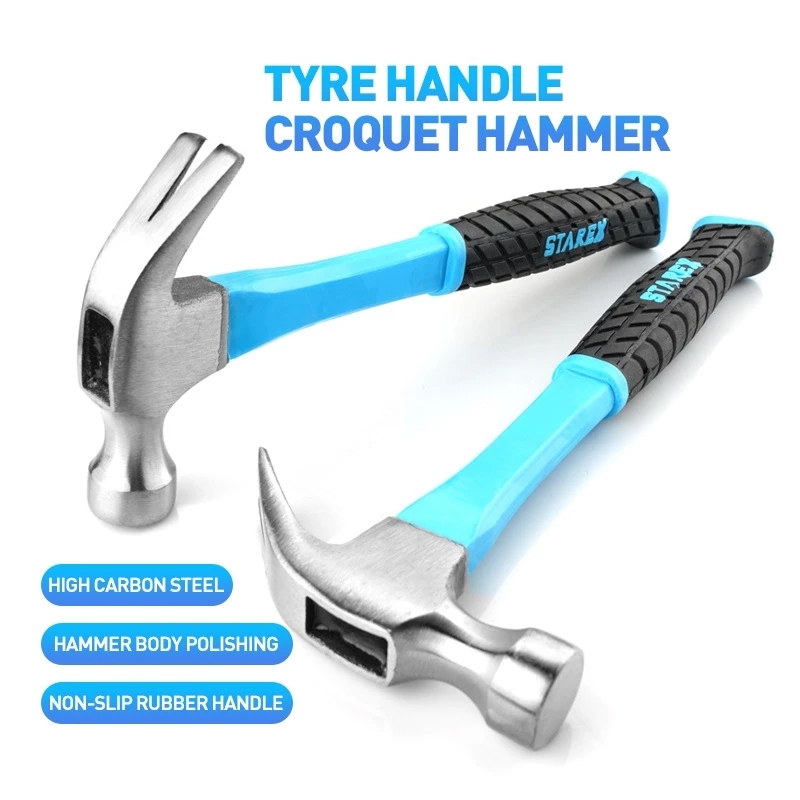 MMT Claw Hammer Household Rubber Tire Handle Super Steel High Carbon ...