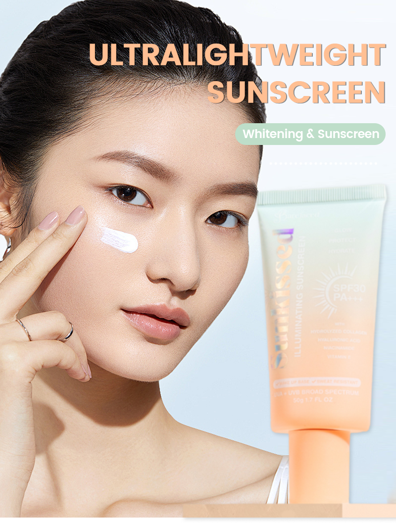 Barefaced Sunkissed Illuminating Sunscreen SPF50+ Whitening Sunblock ...