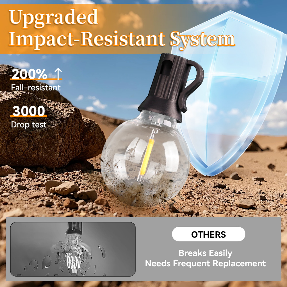 【FreeBulb】Solar String Light Waterproof IP65 LED Lampu Outdoor Fairy ...