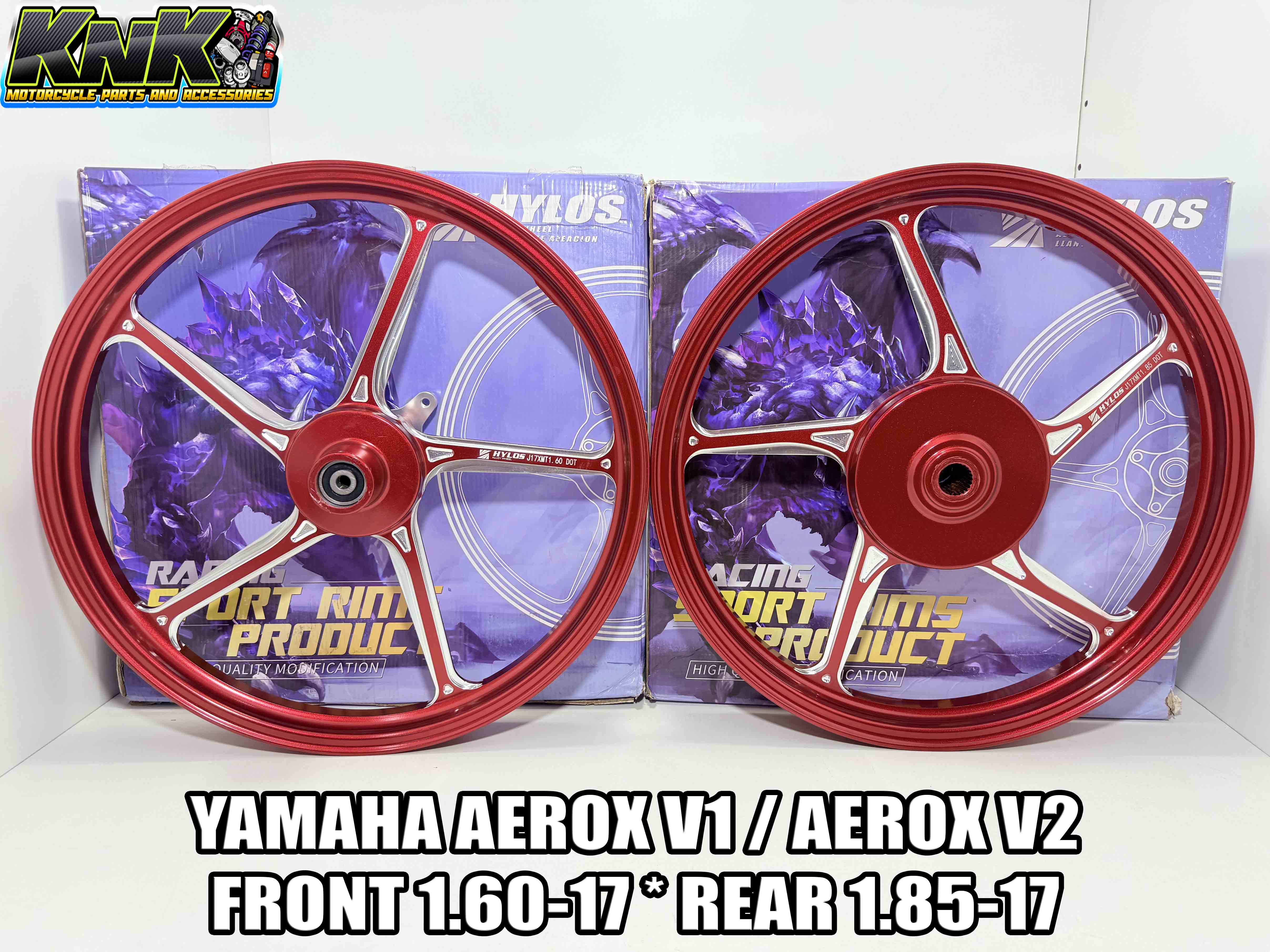 HYLOS CNC MAGS 17s 5 SPOKES FOR YAMAHA AEROX V1 / AEROX V2 | Shopee ...