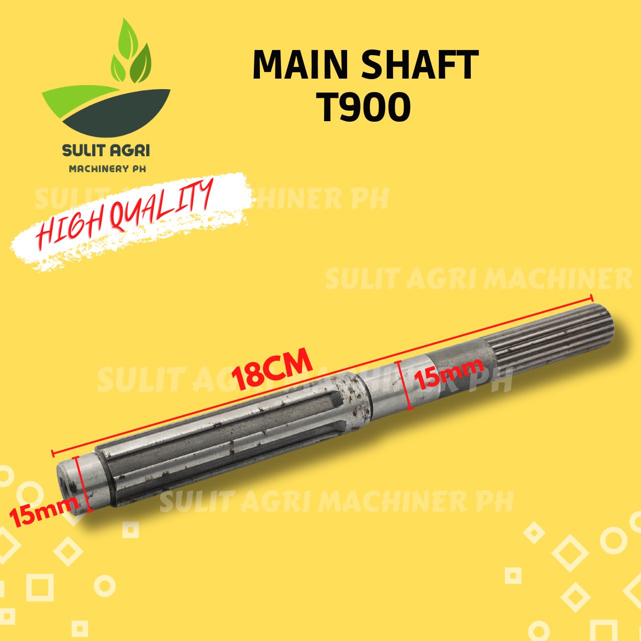 Main Shaft for T-900 for Mini Tiller Machine Nitto Kingstone Yamma Wema ...