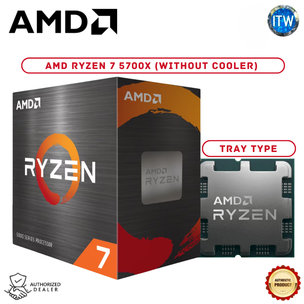 Itw | AMD Ryzen 7 5700X 8 Cores 16 Threads Desktop Processor without ...