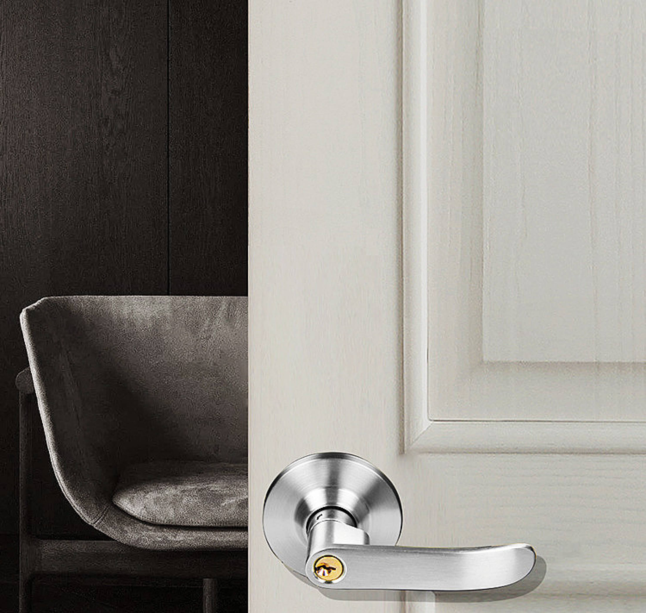 Hoba Doorknob Lever Type aluminium alloy Lockset With Keys Door Knob ...