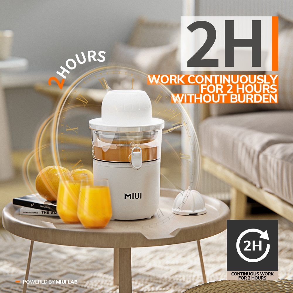 MIUI Electric Citrus Juicer Squeezer with 2 Cones, Healnitor Stainless ...