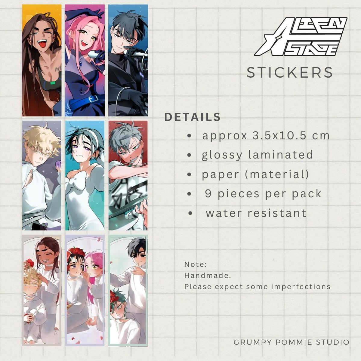 ALIEN STAGE x GRATTE Collection - Photocards - Keychains - Pins ...